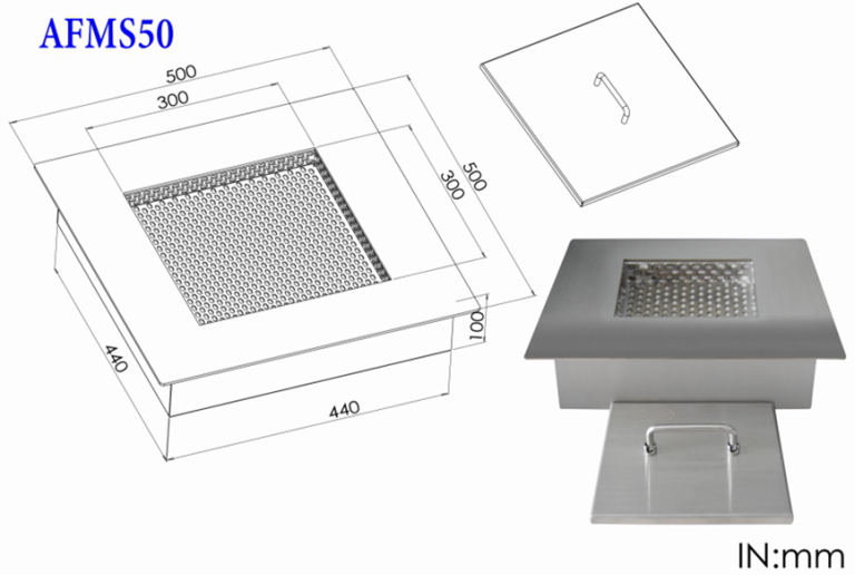 Square Manual Ethanol Fireplace